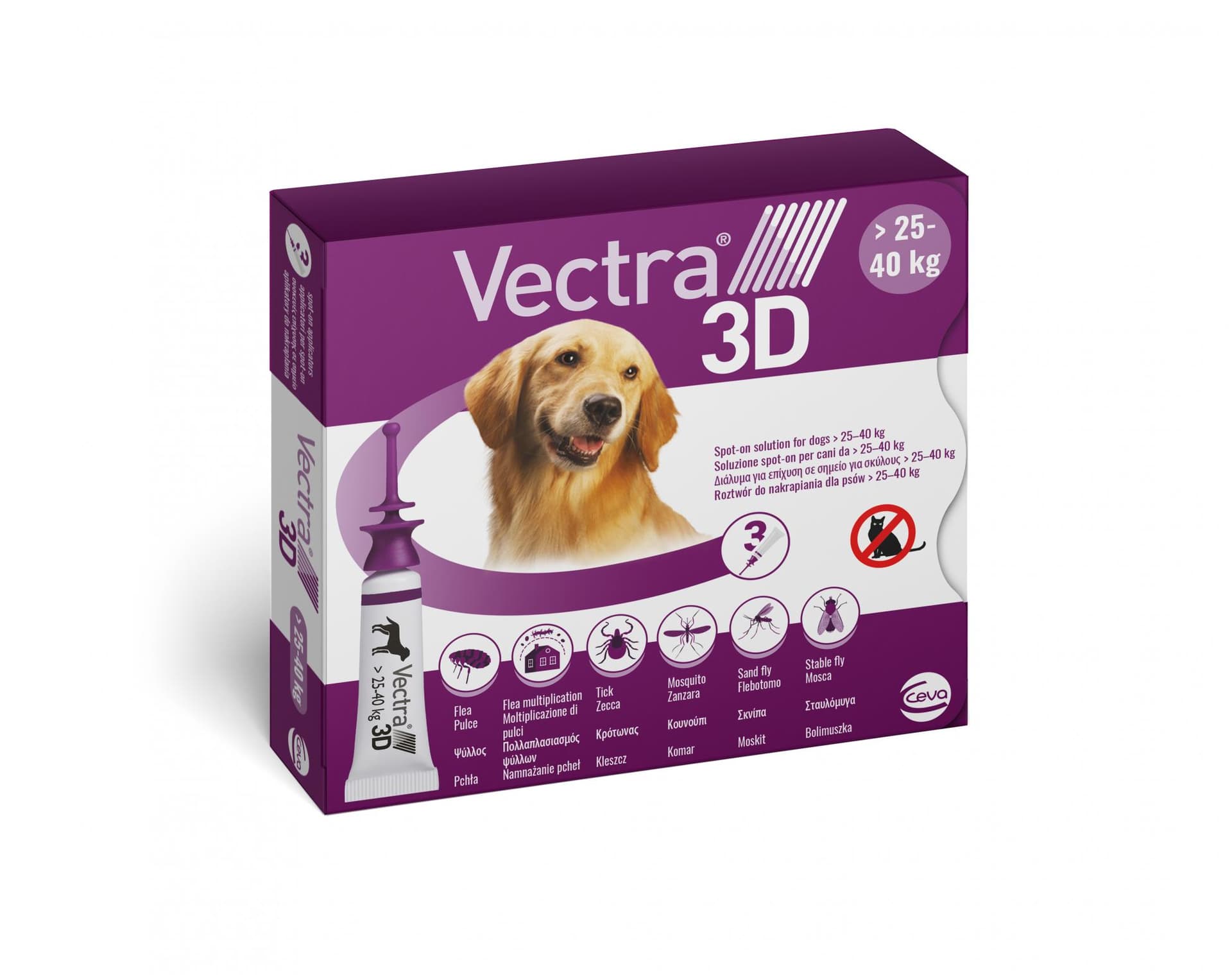 Vectra 3D cane da 25kg a 40kg (3 pipette) | ZooUP