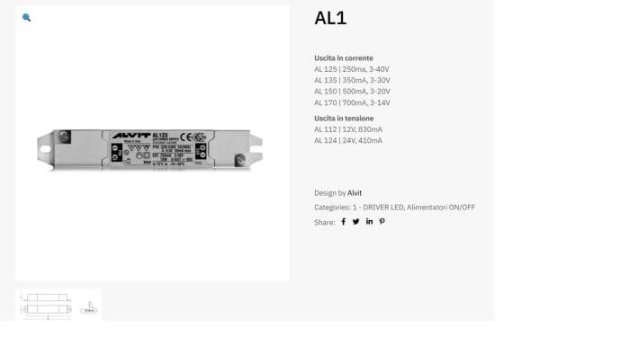 AL170 Alvit trasformatore elettonico 10w 700ma | LAMPADEALLED.IT