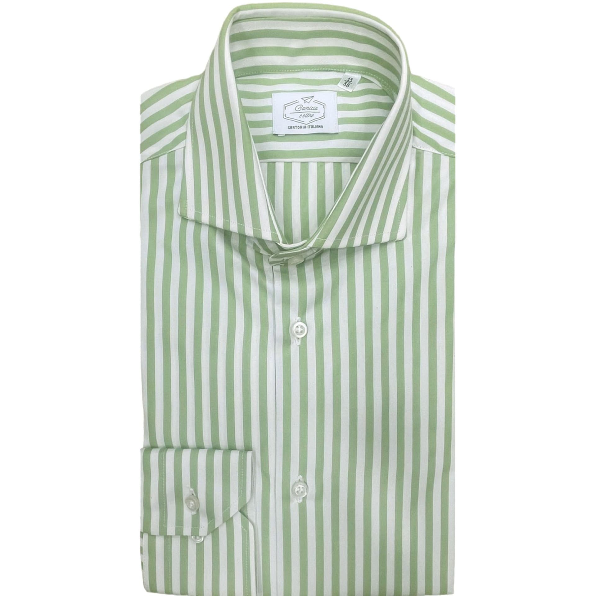 Camicia in Cotone Righe Verdi | Camicia e Oltre
