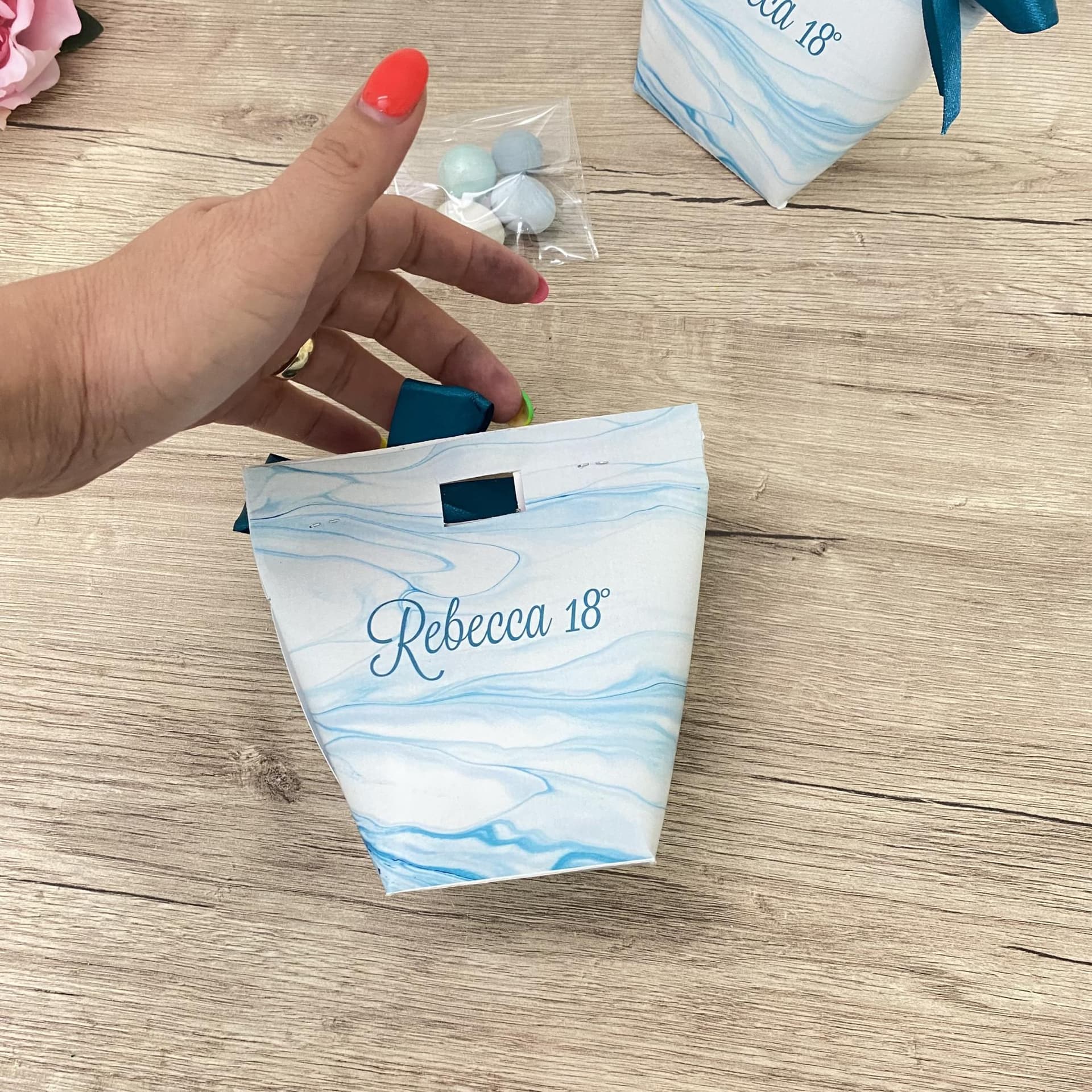 Pochette Obag style personalizzata con confetti | Fiocchi di Gioia