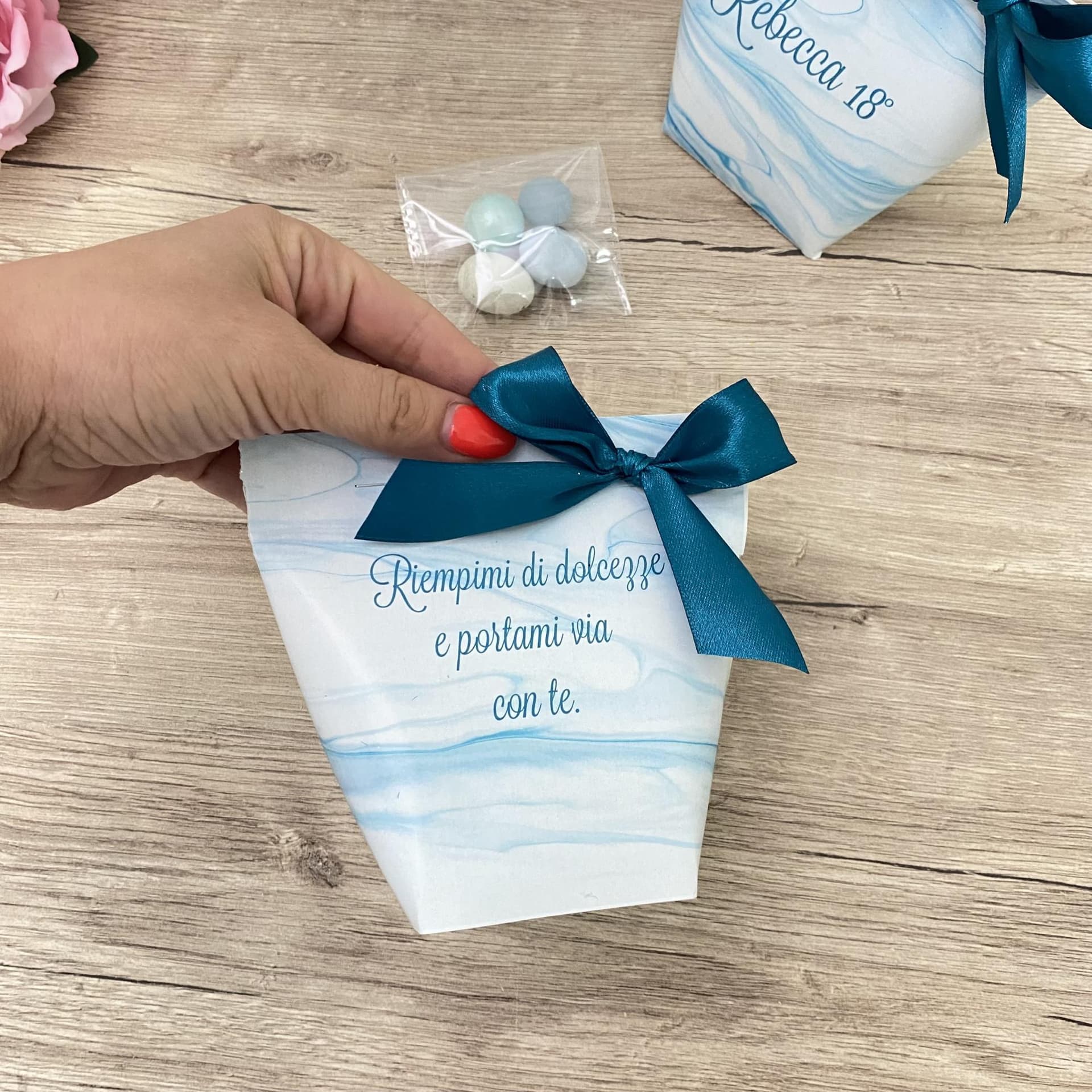 Pochette Obag style personalizzata con confetti | Fiocchi di Gioia