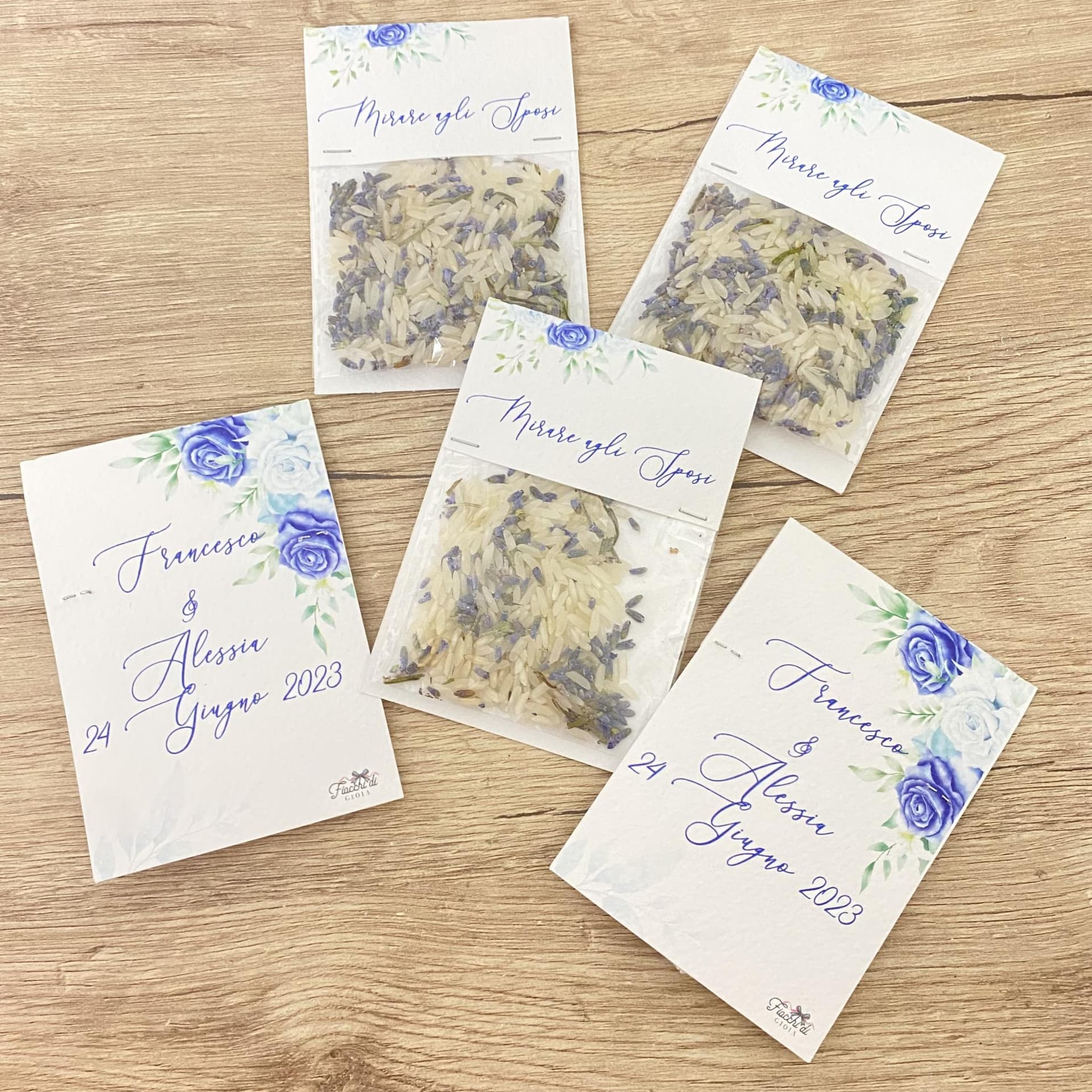 Bustine per il lancio del riso con lavanda | Fiocchi di Gioia