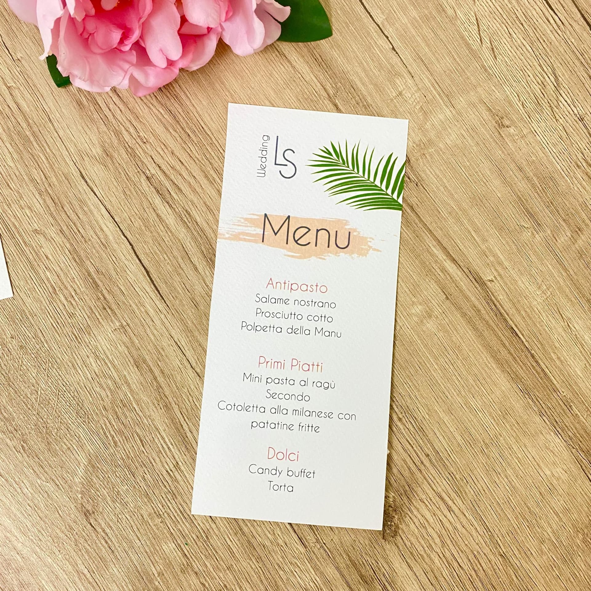 Menù rettangolari personalizzati | Fiocchi di Gioia