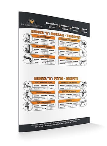 Scheda palestra massa parte superiore | Scheda Palestra