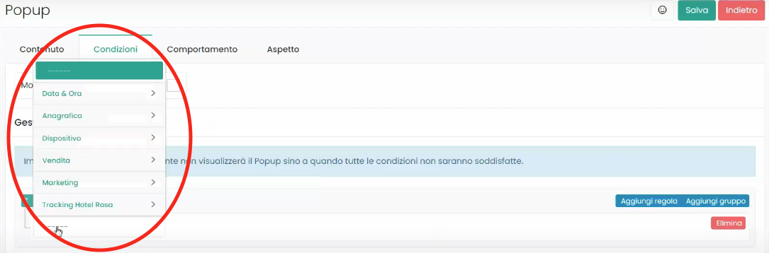 Creare un popup | Framework360