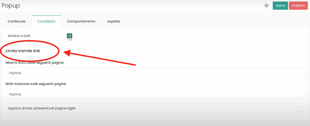 Creare un popup | Framework360