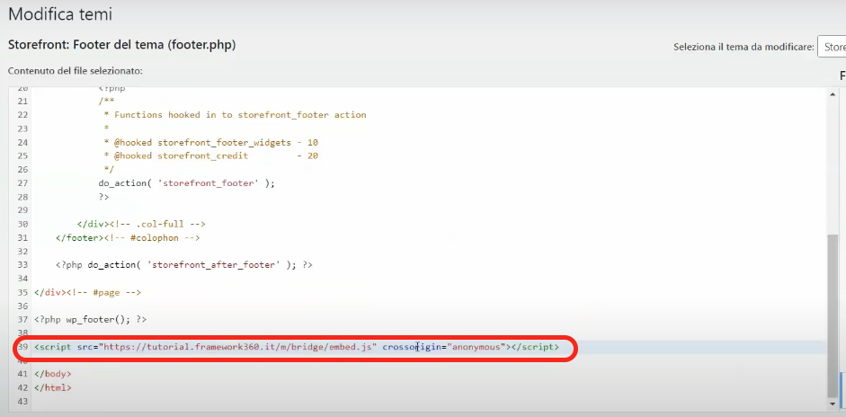 Integrazione form | Framework360