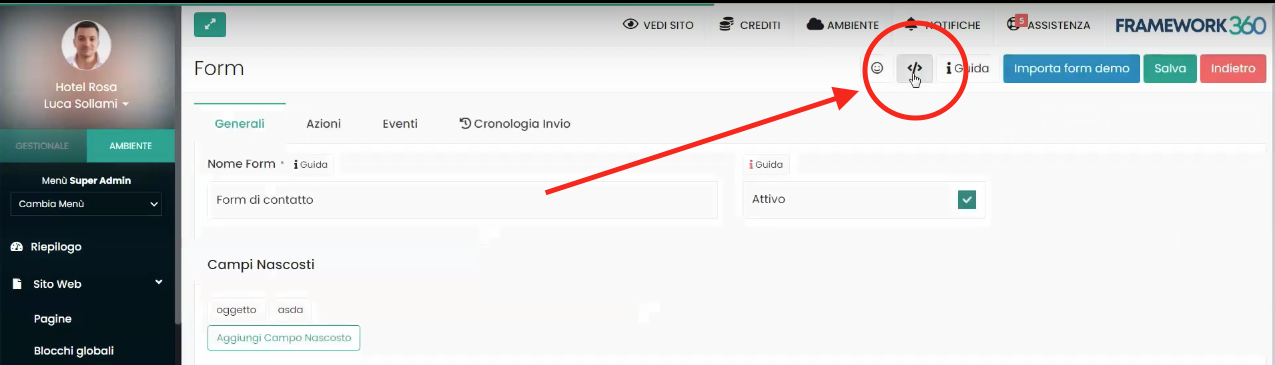 Integrazione form | Framework360