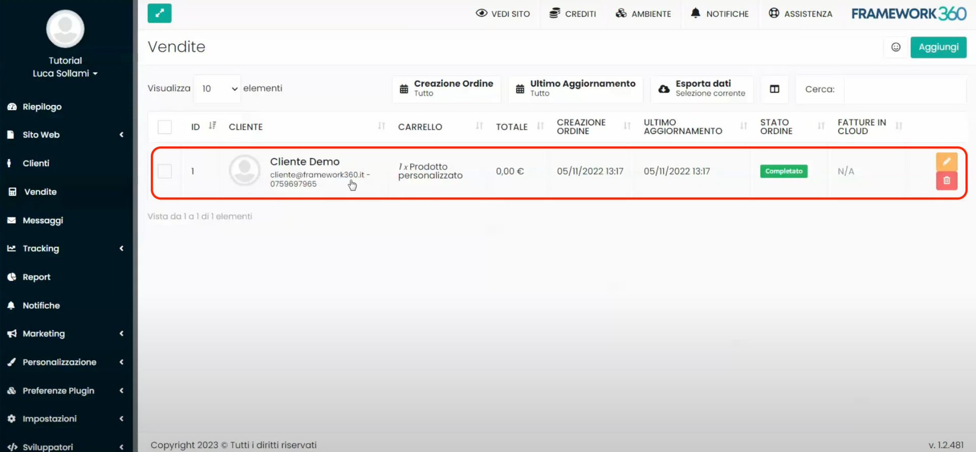 Integrazione Fatture in Cloud | Framework360
