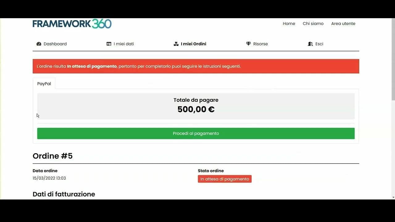 Creare abbonamento da modulo vendite | Framework360
