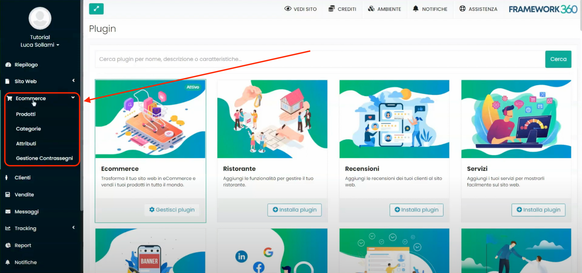 Panoramica ecommerce | Framework360