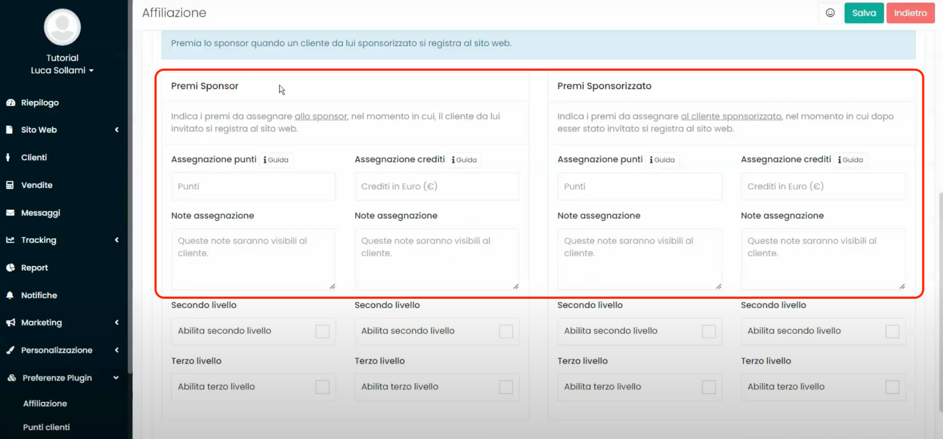 Plugin Affiliazione | Framework360